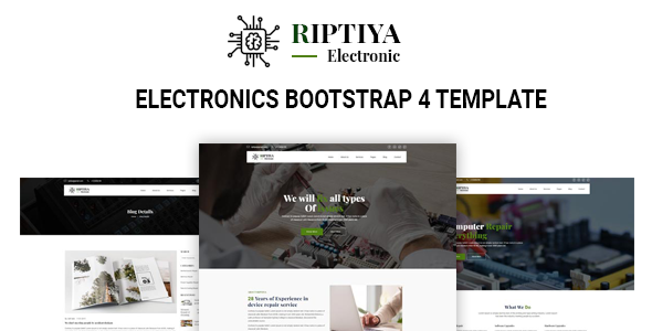 Electronics Bootstrap 4 Template by mamunyou