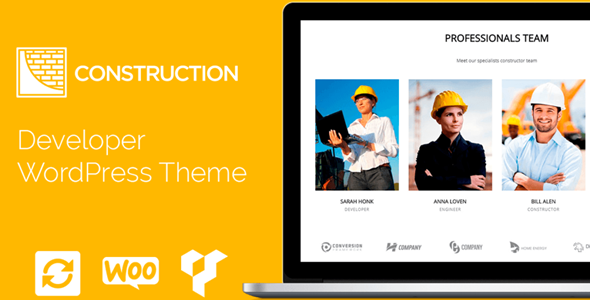 Construction WordPress Theme by Visualmodo