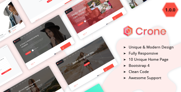 Crone - Creative Multipurpose Landing Page Template by Themesdesign Crone - Creative Multipurpose Landing Page Template by Themesdesign
