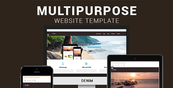 DENIM - Free Responsive Multipurpose HTML Website Template by Zeunix