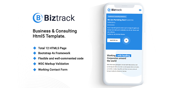 Biztrack – Business & Consulting Html5 Template. by Nthemer