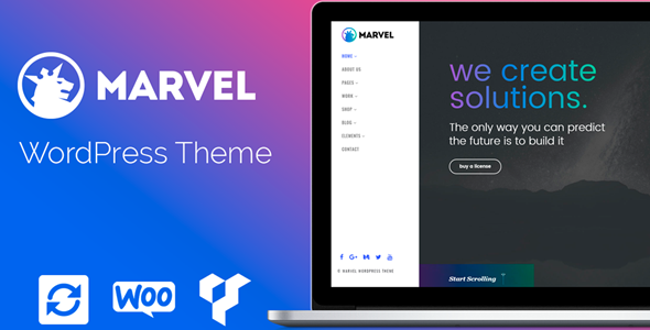 Marvel - Vertical Navigation Menu WordPress Theme by Visualmodo
